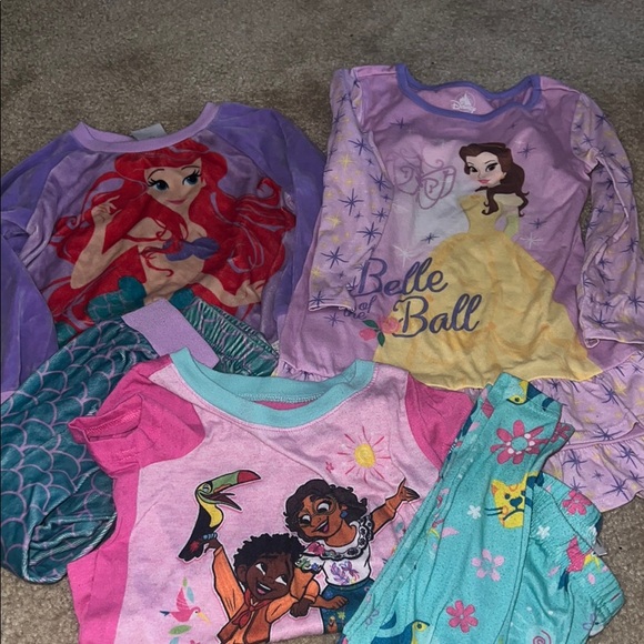 Disney | Pajamas | Disney Princess Kids Pajama Set Purple Pink And ...